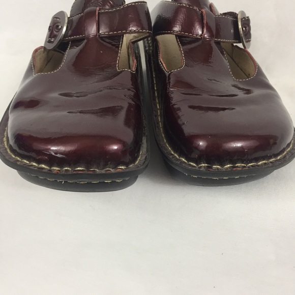 Alegria | Shoes | Alegria Burgundy Patent Leather 36 Slip On | Poshmark